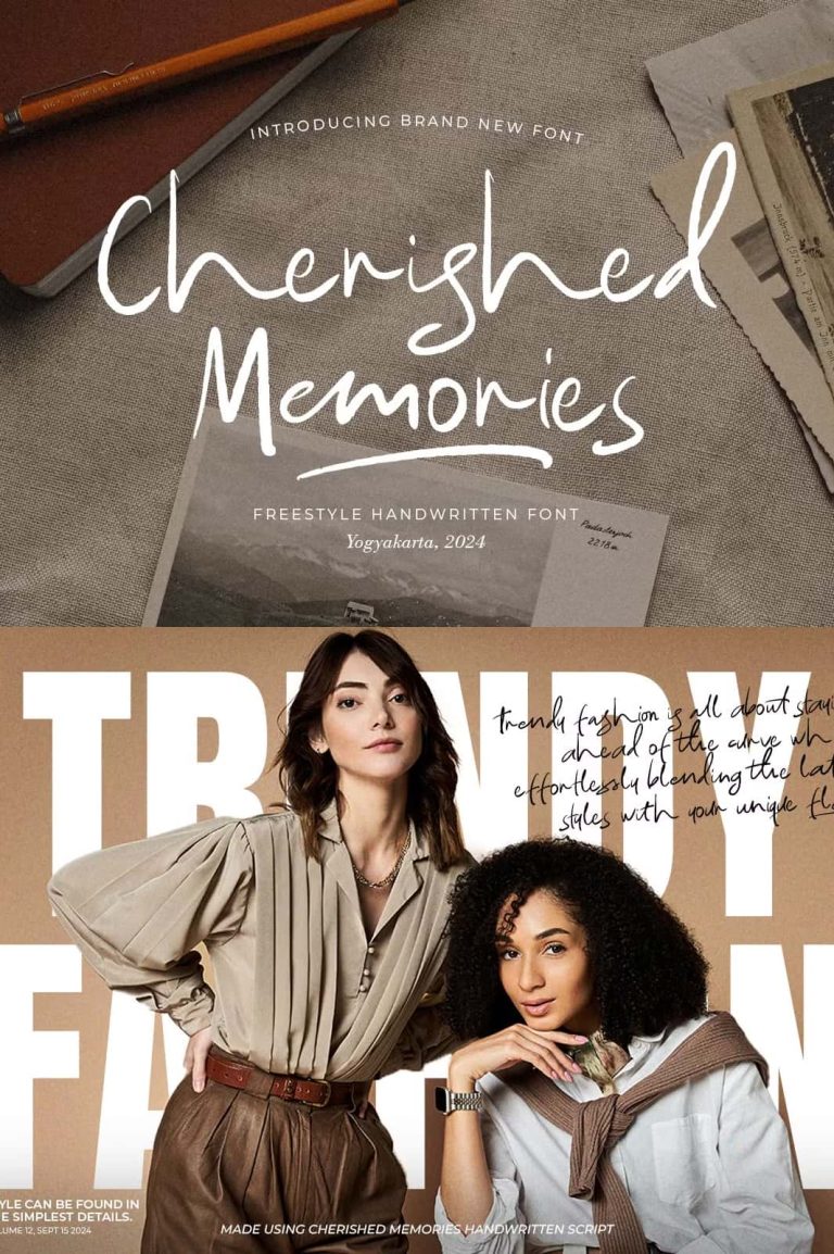 Cherished Memories Handwritten Font - Leasted - Graphics Template Resources