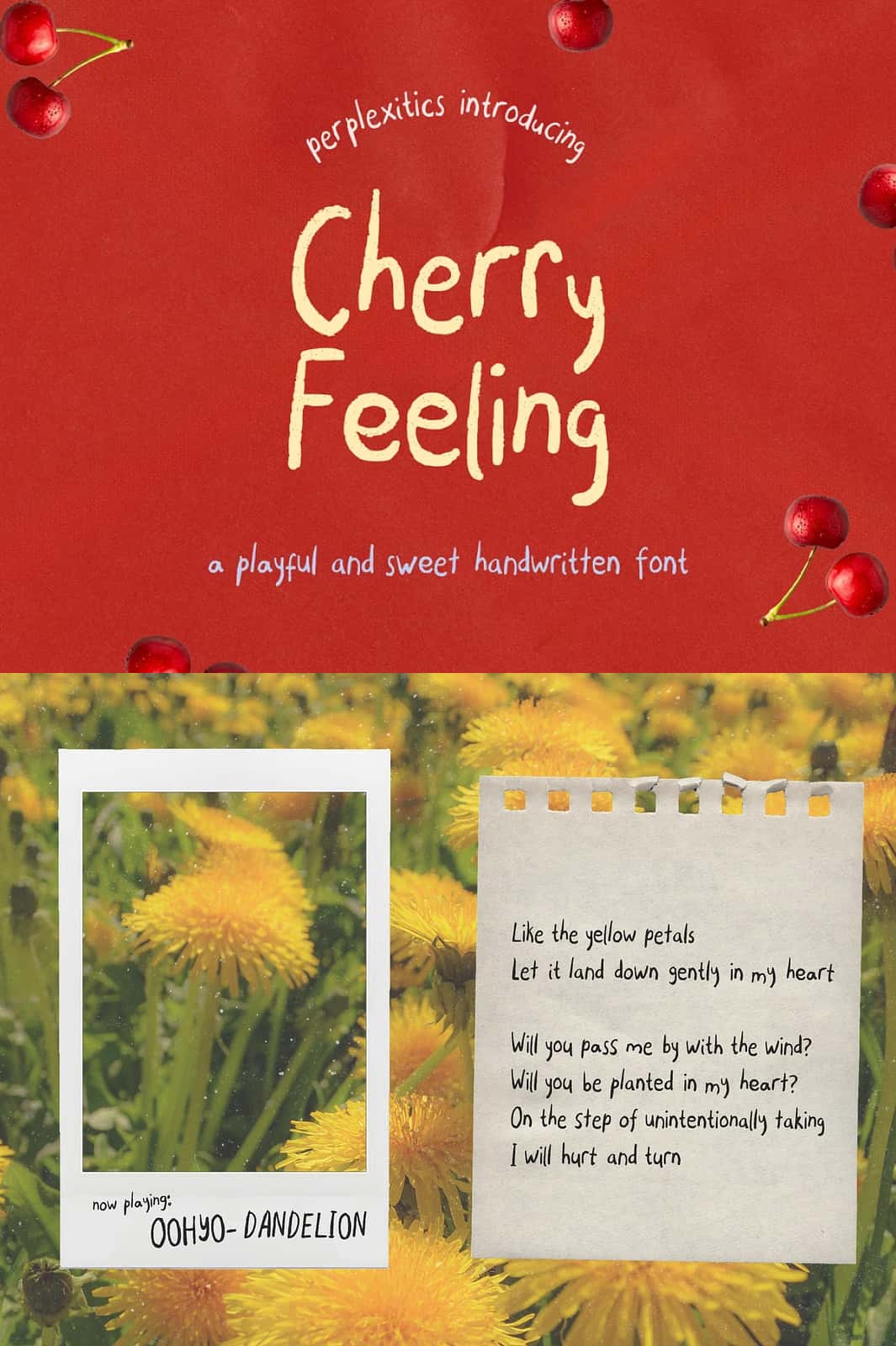 Cherry Feeling Handwritten Font - Leasted - Graphics Template Resources