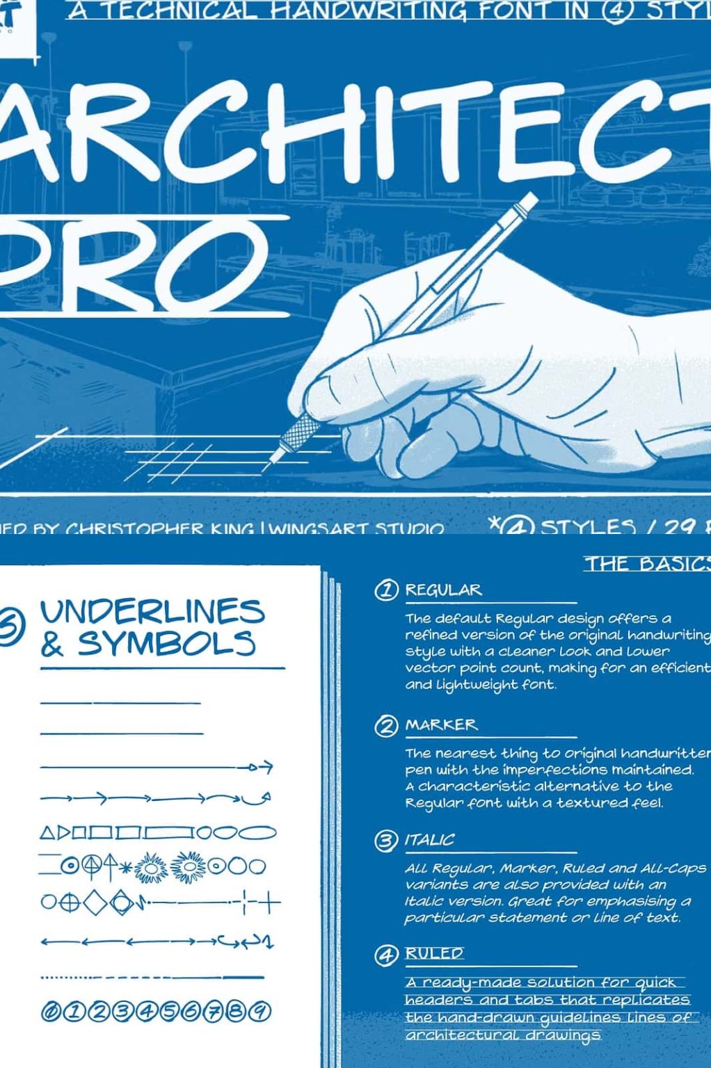 Architect Pro - Handwriting Font - Leasted - Graphics Template Resources