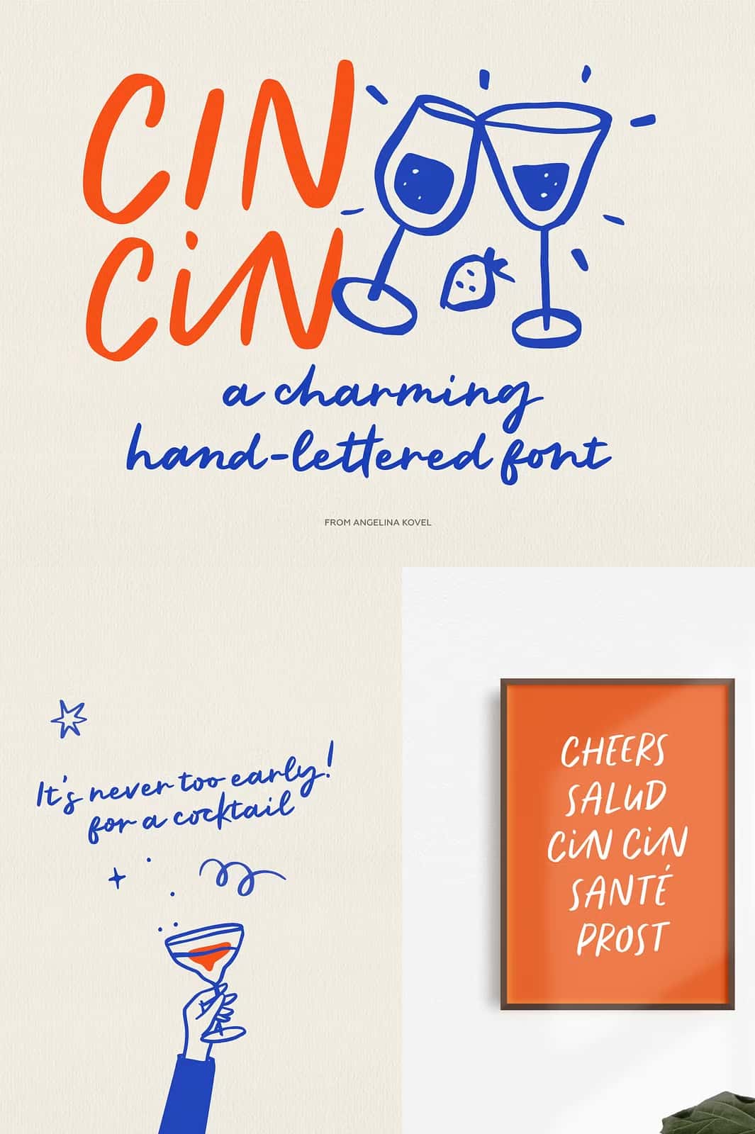 Cin cin | Handwritten Font - Leasted - Graphics Template Resources