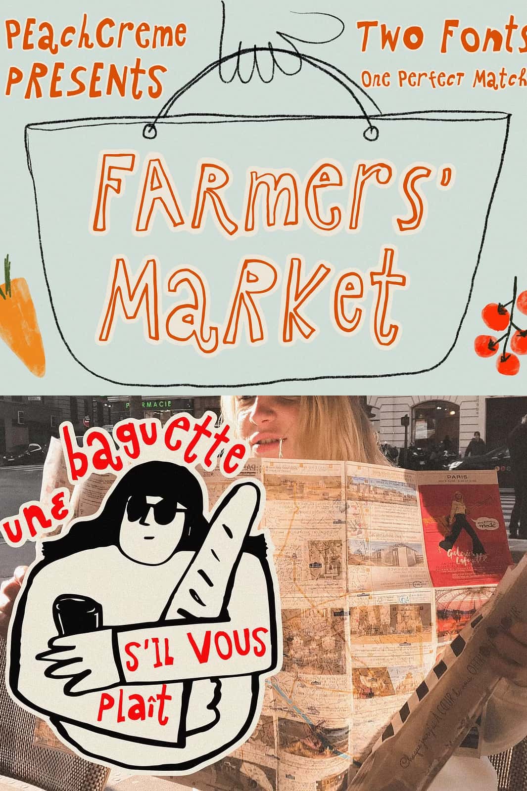 Farmers' Market // Font Duo - Leasted - Graphics Template Resources