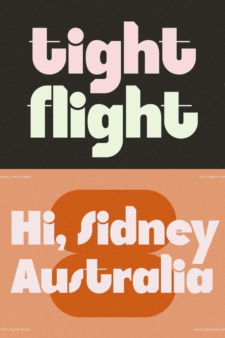 SLTF Tight Flight - Bold Funky Font - Leasted - Graphics Template Resources