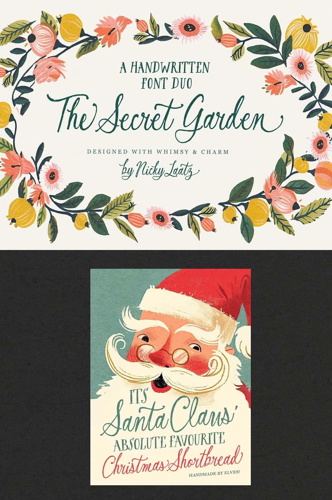The Secret Garden Font Duo - Leasted - Graphics Template Resources