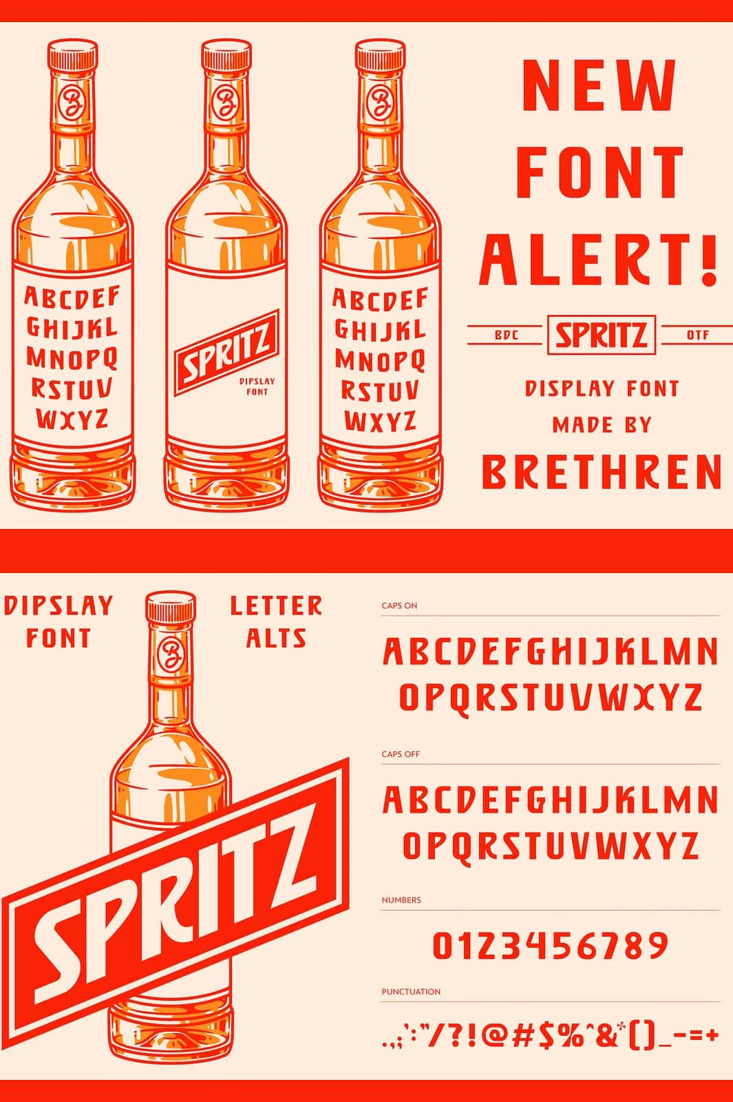 BDC Spritz Display font - Leasted - Graphics Template Resources