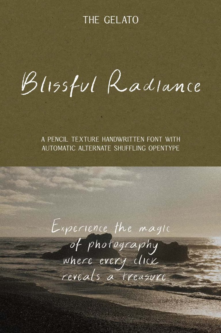 Blissful Radiance Handwritten Font - Leasted - Graphics Template Resources