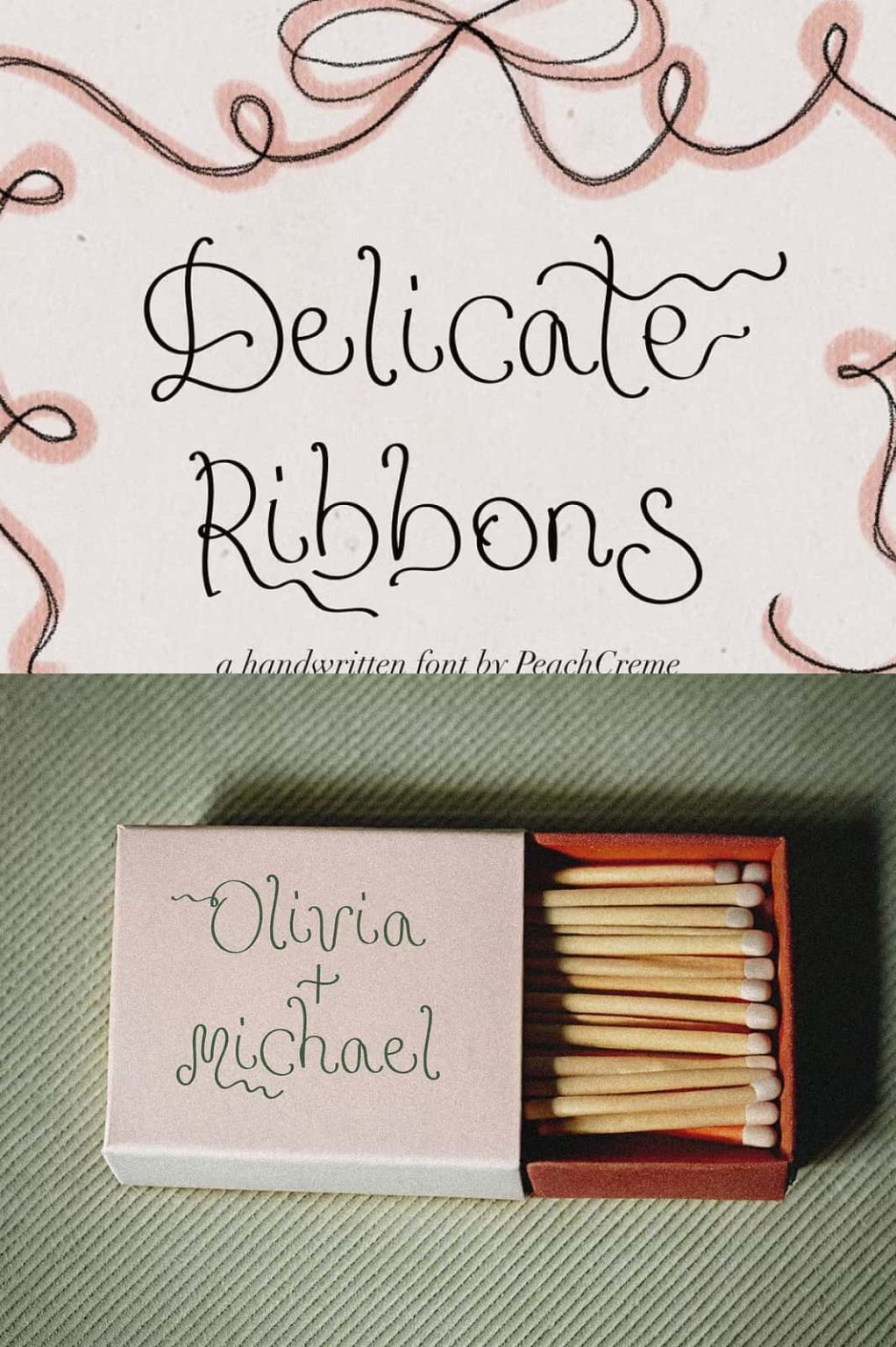 Delicate Ribbons // Quirky Script - Leasted - Graphics Template Resources