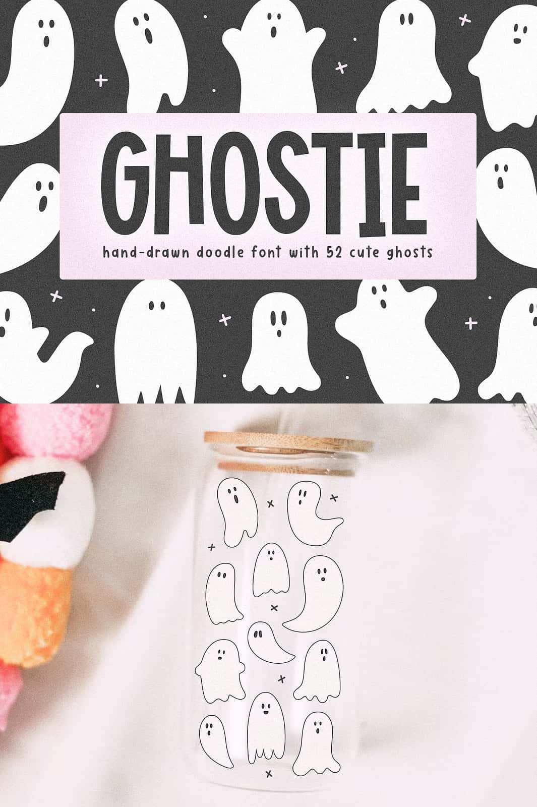 Ghostie | Halloween Doodle Font - Leasted - Graphics Template Resources
