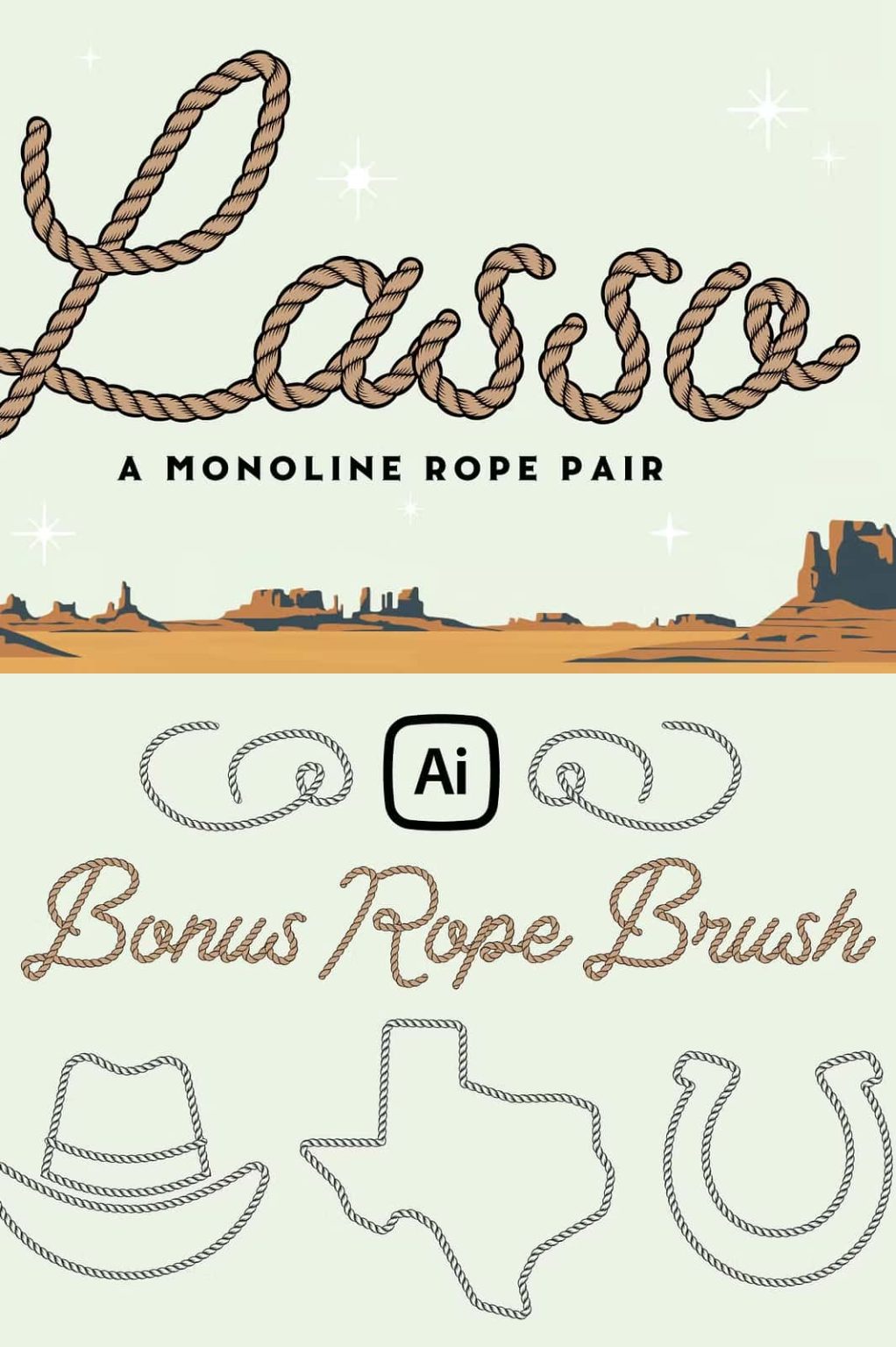 Lasso Monoline - Leasted - Graphics Template Resources