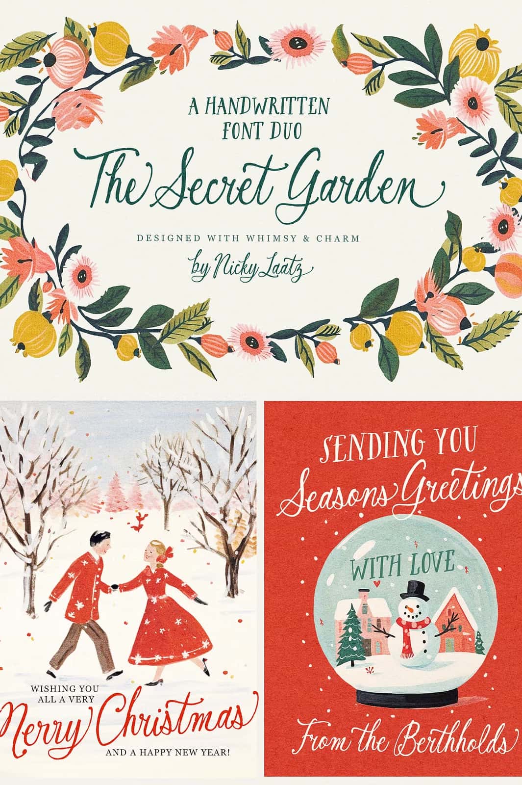 The Secret Garden Font Duo - Leasted - Graphics Template Resources