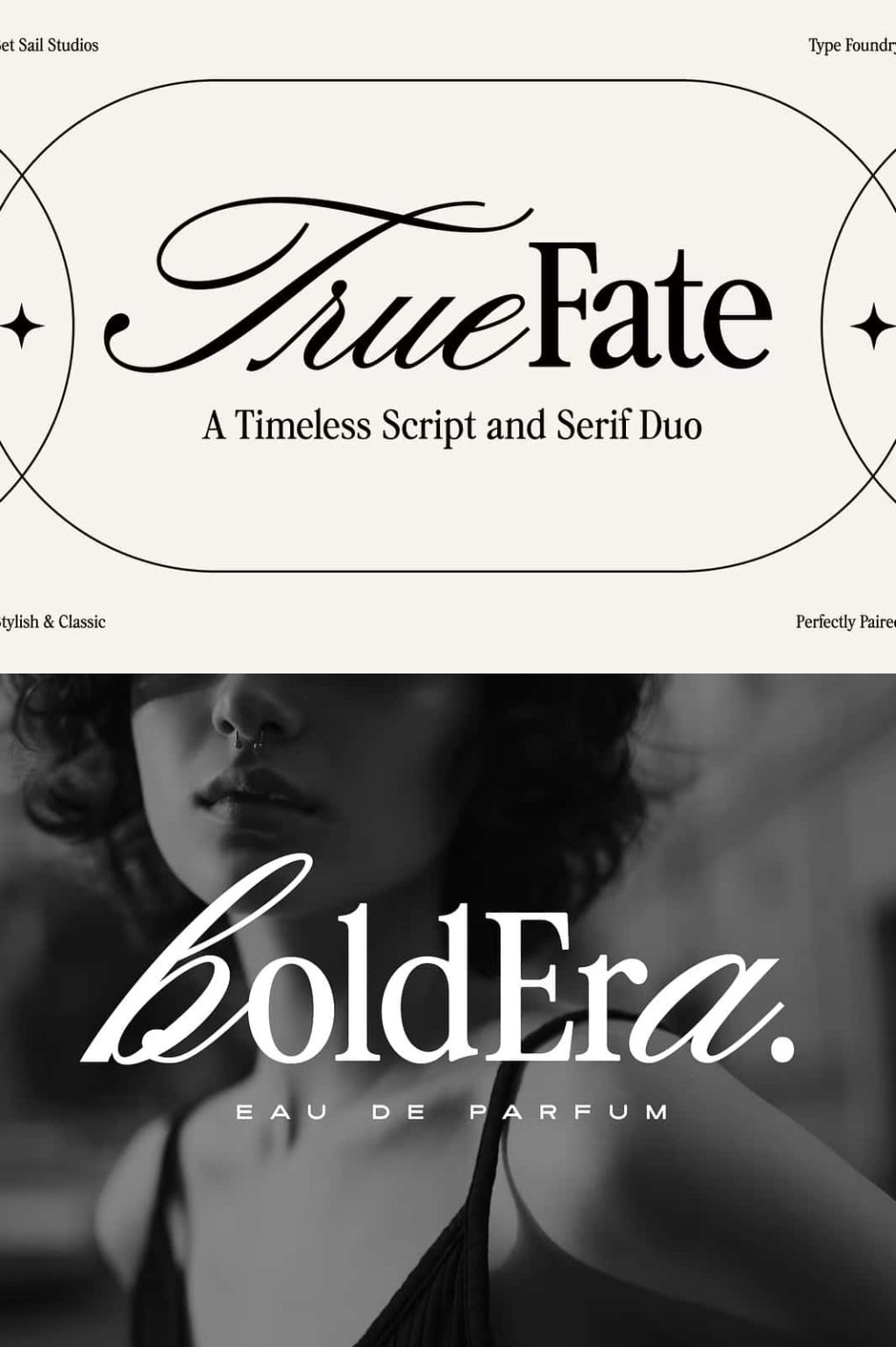 True Fate Script & Serif Font Duo - Leasted - Graphics Template Resources