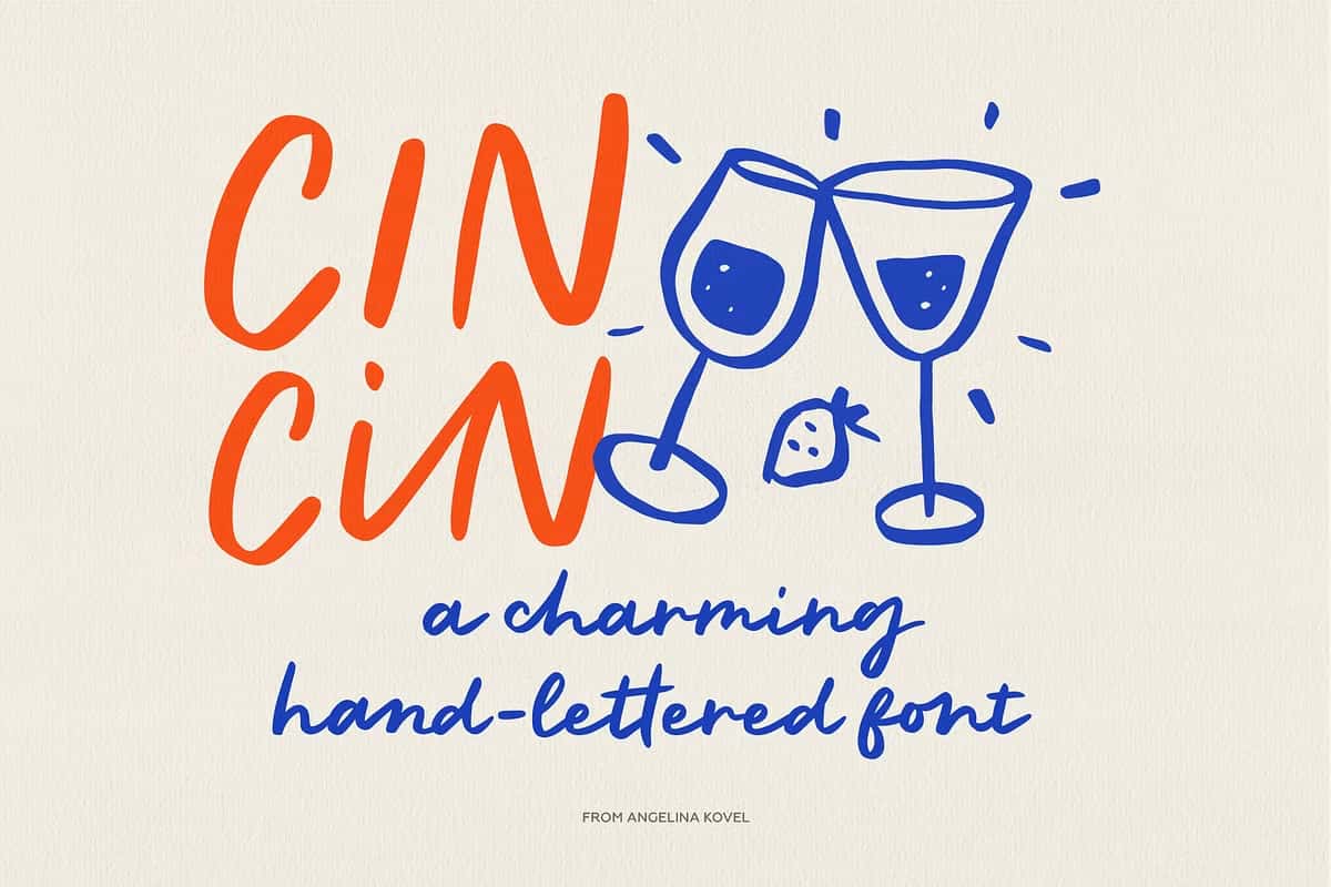 Cin cin | Handwritten Font - Leasted - Graphics Template Resources