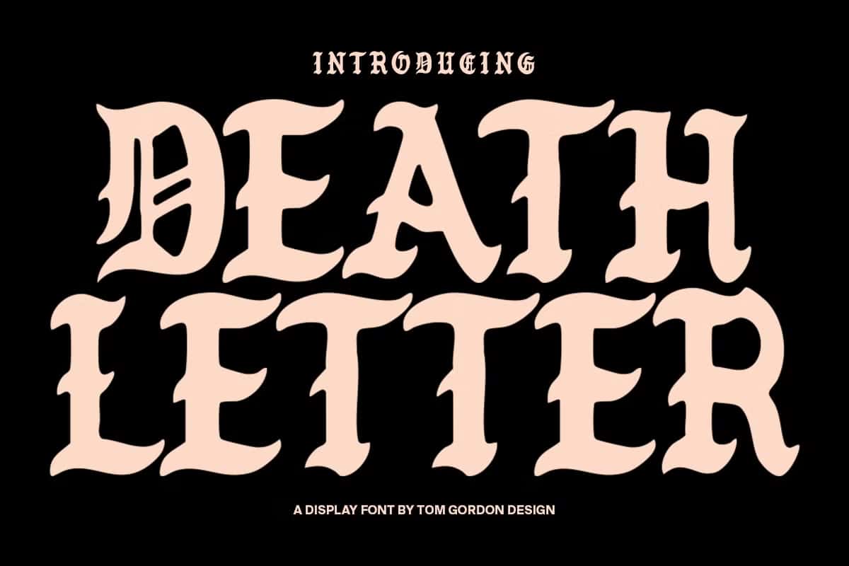 Death Letter Font - Leasted - Graphics Template Resources