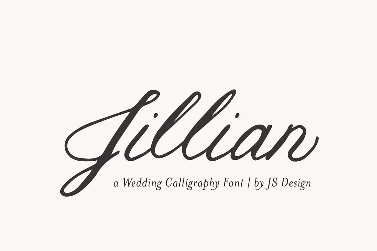 Jillian | Wedding Calligraphy Font - Leasted - Graphics Template Resources