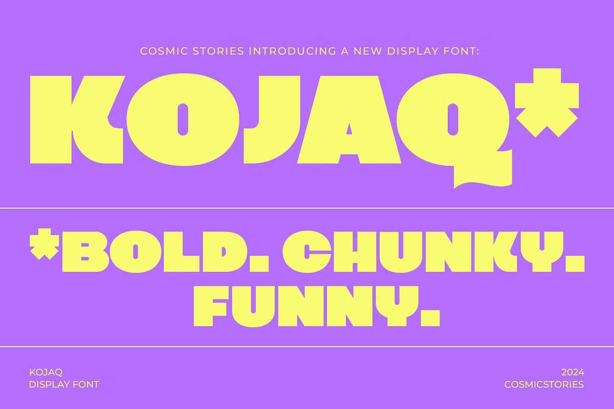 KOJAQ / A Chunky Sans Serif Font - Leasted - Graphics Template Resources
