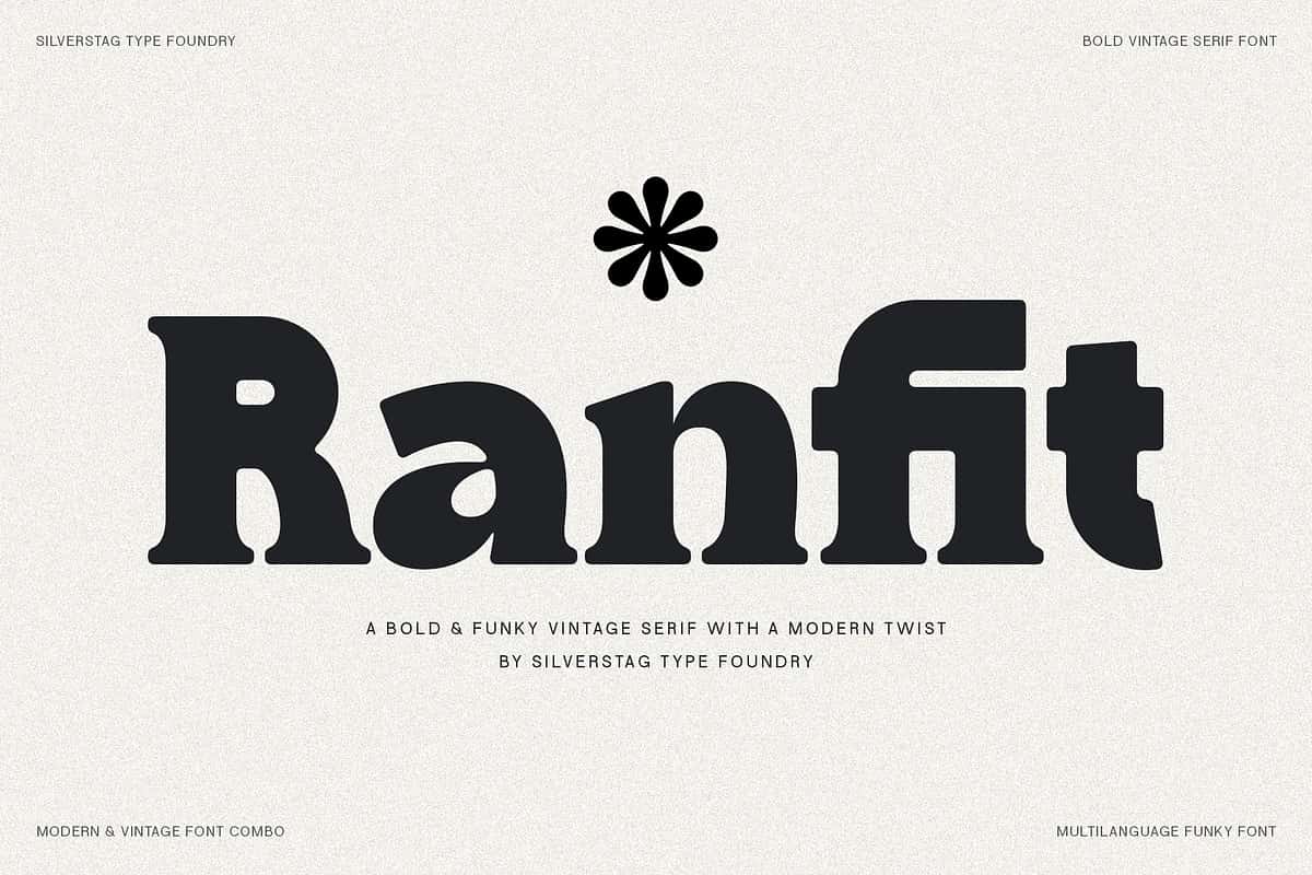 Ranfit - Bold & Funky Serif Font - Leasted - Graphics Template Resources
