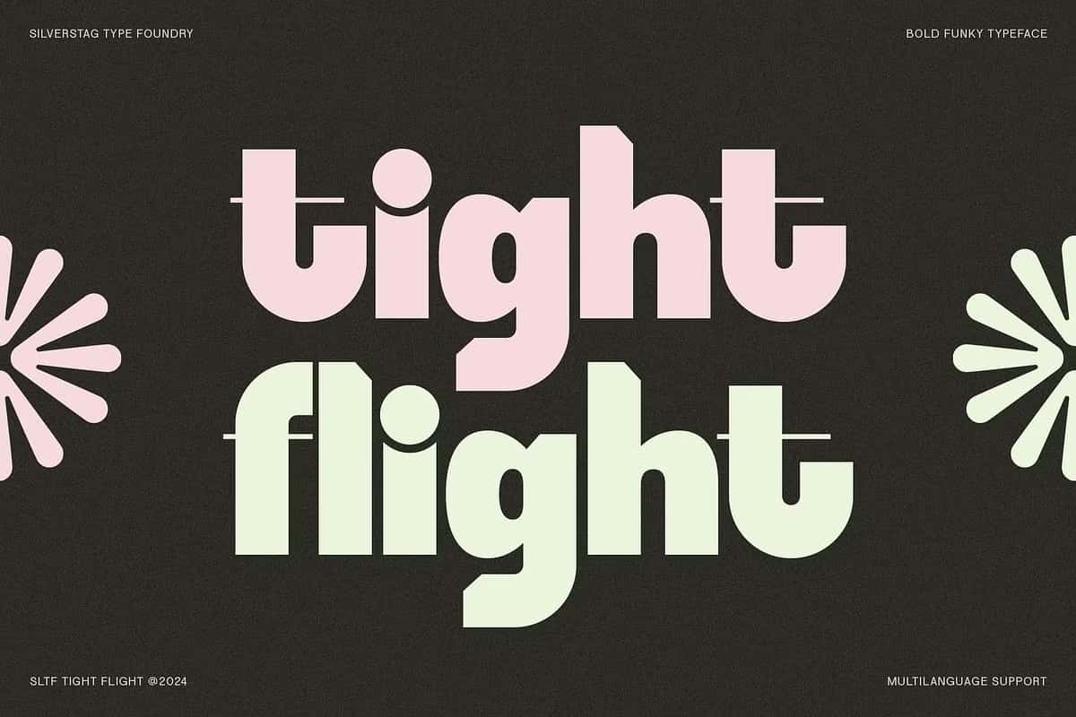 SLTF Tight Flight - Bold Funky Font - Leasted - Graphics Template Resources