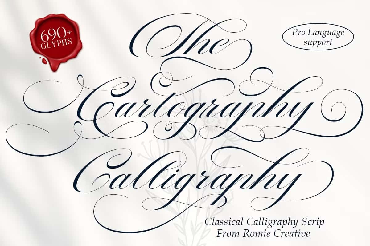 The Cartography Calligraphy - Leasted - Graphics Template Resources
