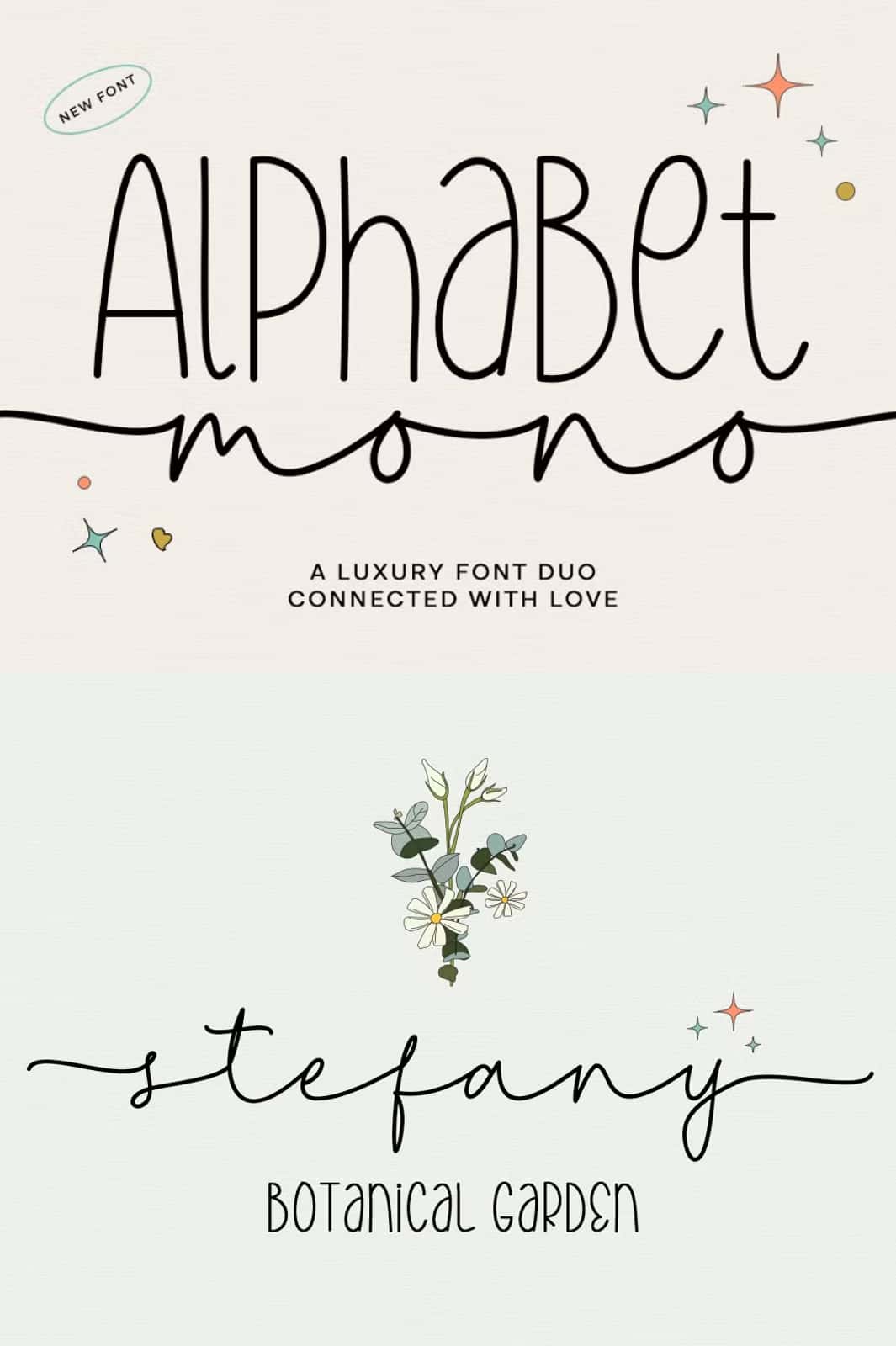 Alphabet Mono Duo - Leasted - Graphics Template Resources