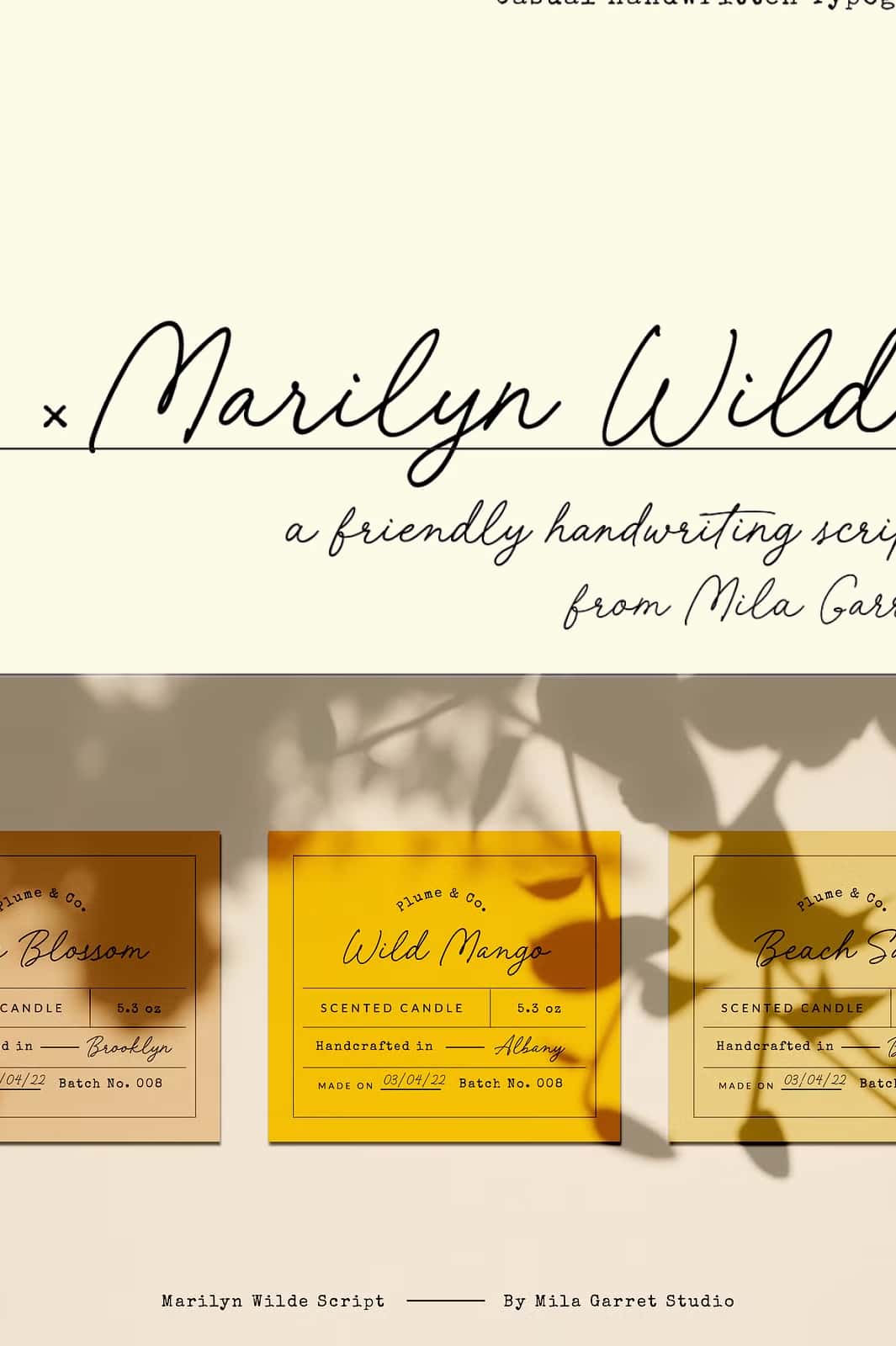 Marilyn Wilde Handwriting Script - Leasted - Graphics Template Resources