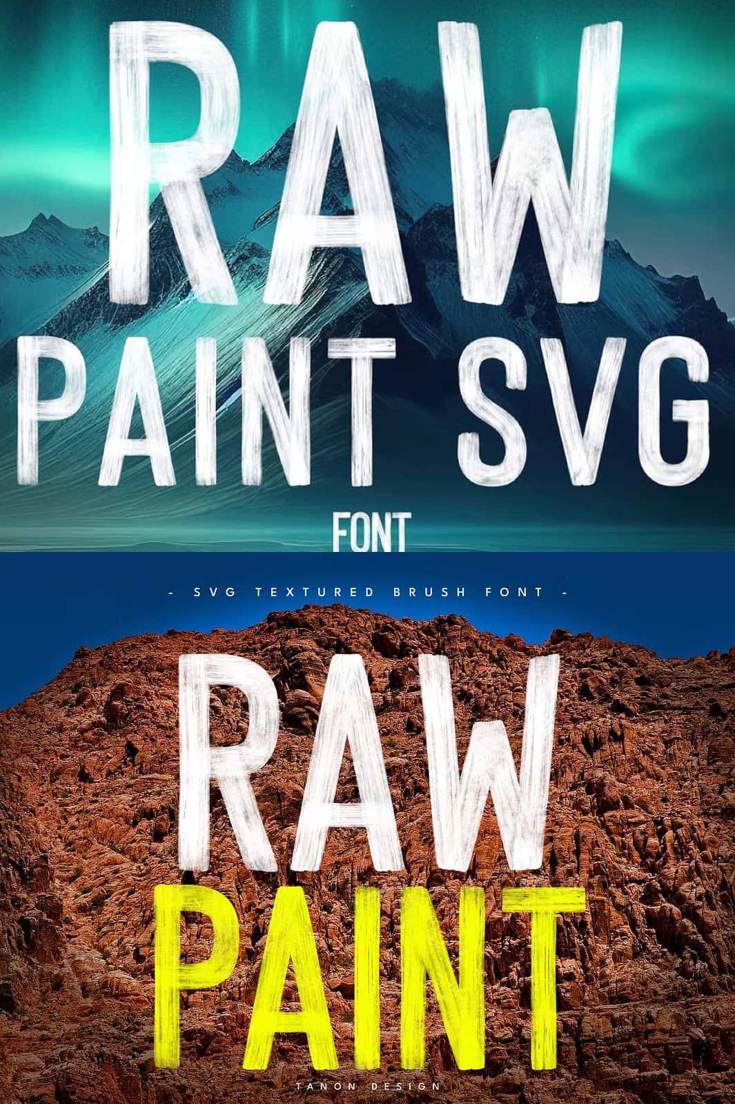 Raw Paint SVG Textured Brush font - Leasted - Graphics Template Resources