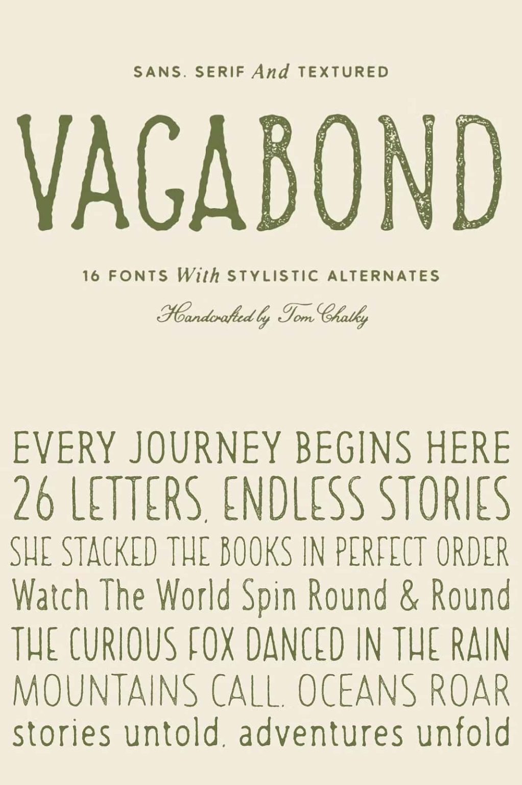Vagabond - Handcrafted Font Pack - Leasted - Graphics Template Resources