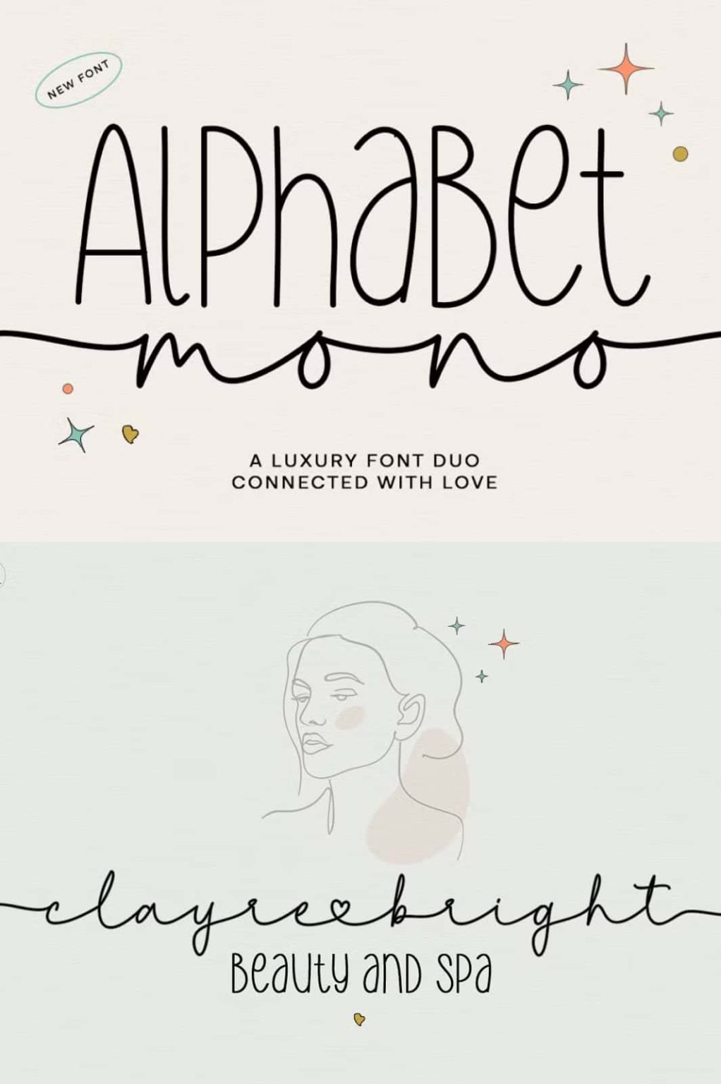 Alphabet Mono Duo - Leasted - Graphics Template Resources