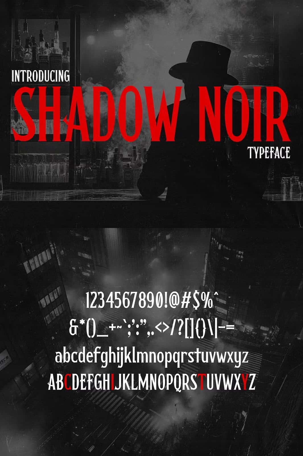 Shadow Noir Typeface - Leasted - Graphics Template Resources