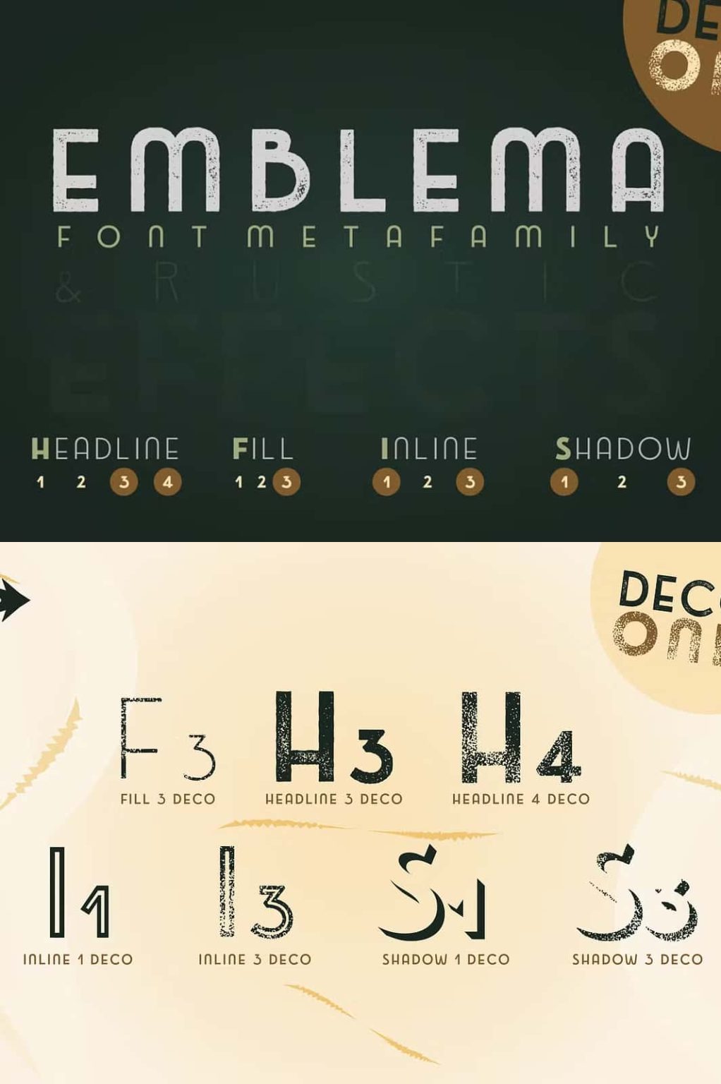 Emblema Headline 1DECO - Leasted - Graphics Template Resources