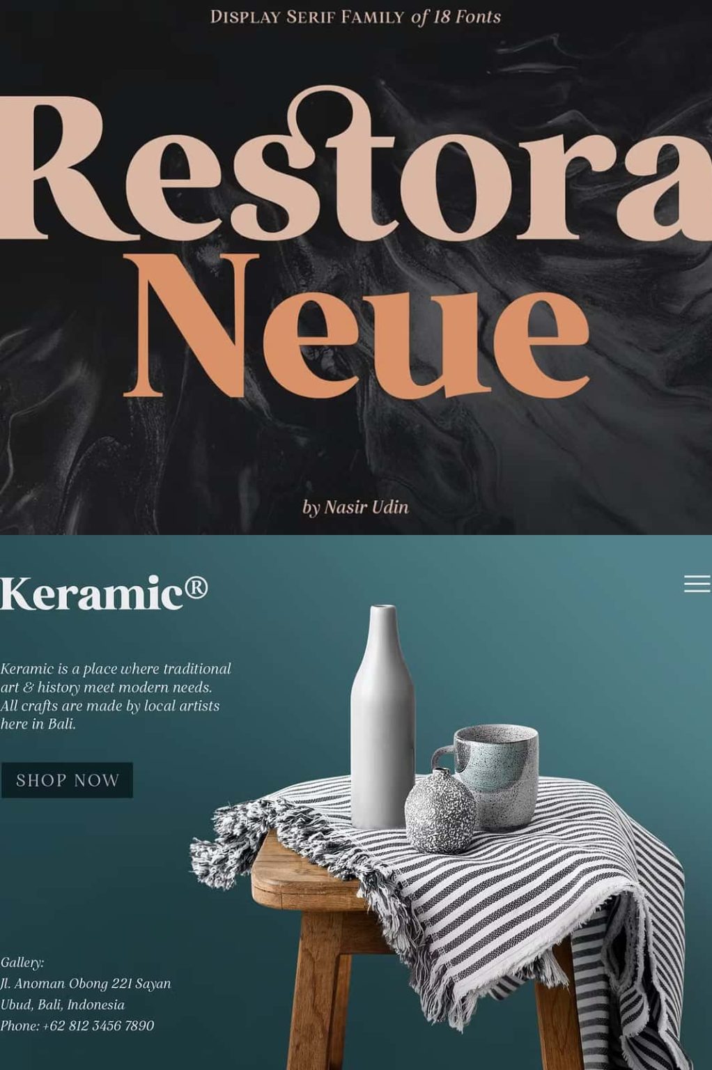 Restora Neue - 18 Fonts - Leasted - Graphics Template Resources