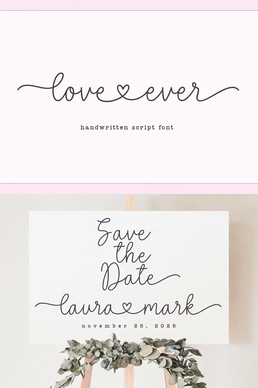 Love Ever | Heart Connector Font - Leasted - Graphics Template Resources