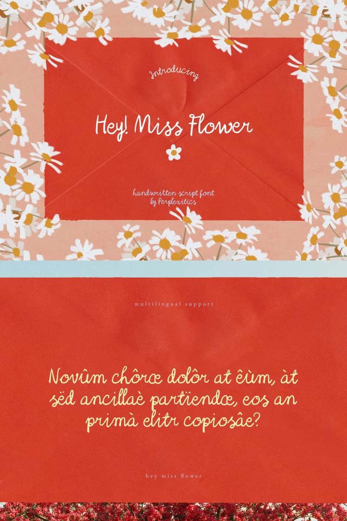 Hey Miss Flower Handwritten Script - Leasted - Graphics Template Resources