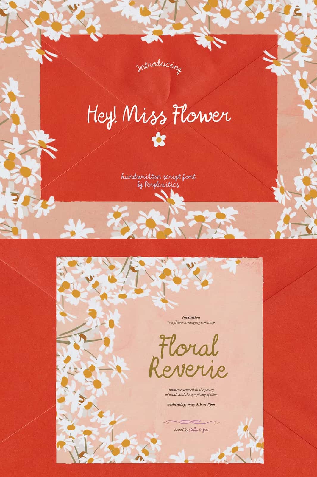Hey Miss Flower Handwritten Script - Leasted - Graphics Template Resources