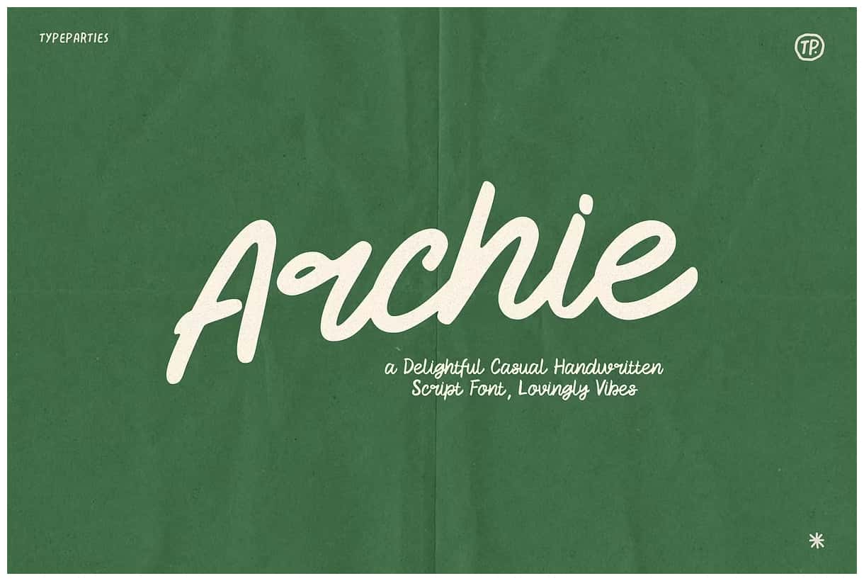 Archie Script Font - Leasted - Graphics Template Resources