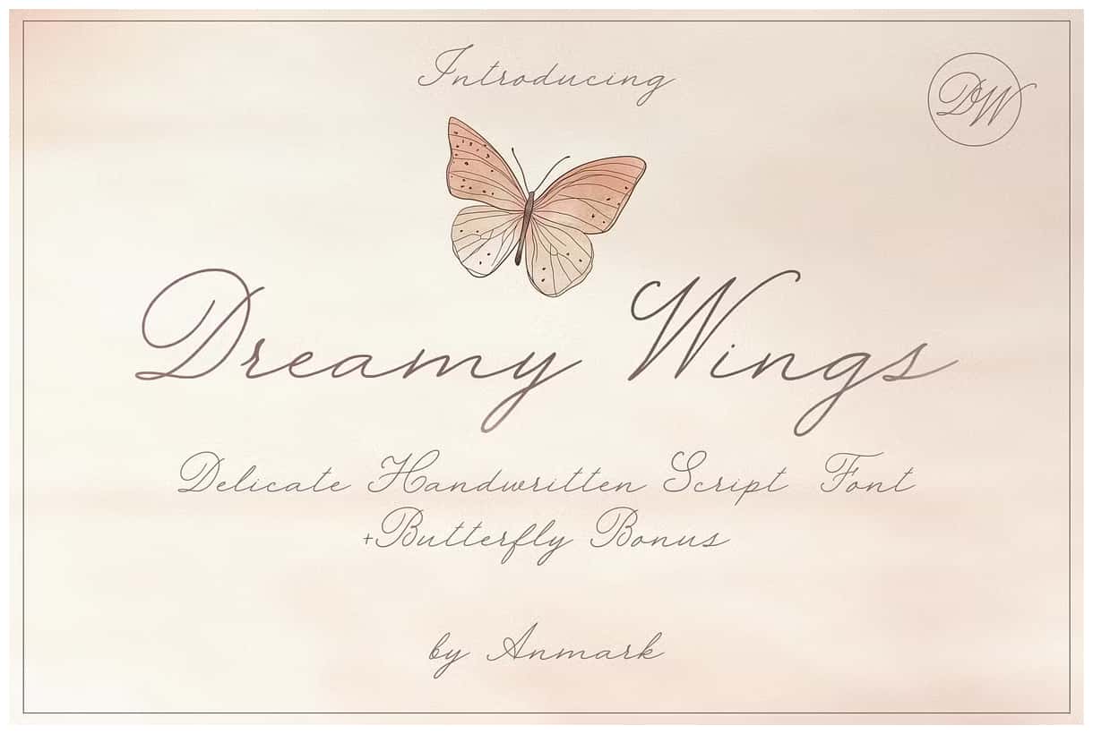 Dreamy Wings. Vintage Wedding Font - Leasted - Graphics Template Resources