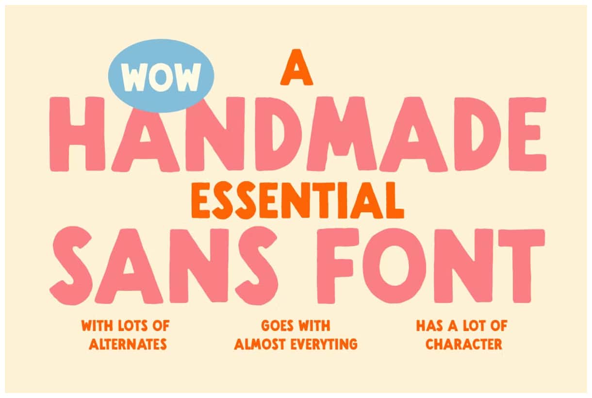 Handmade Sans! A Hand-lettered Font! - Leasted - Graphics Template ...