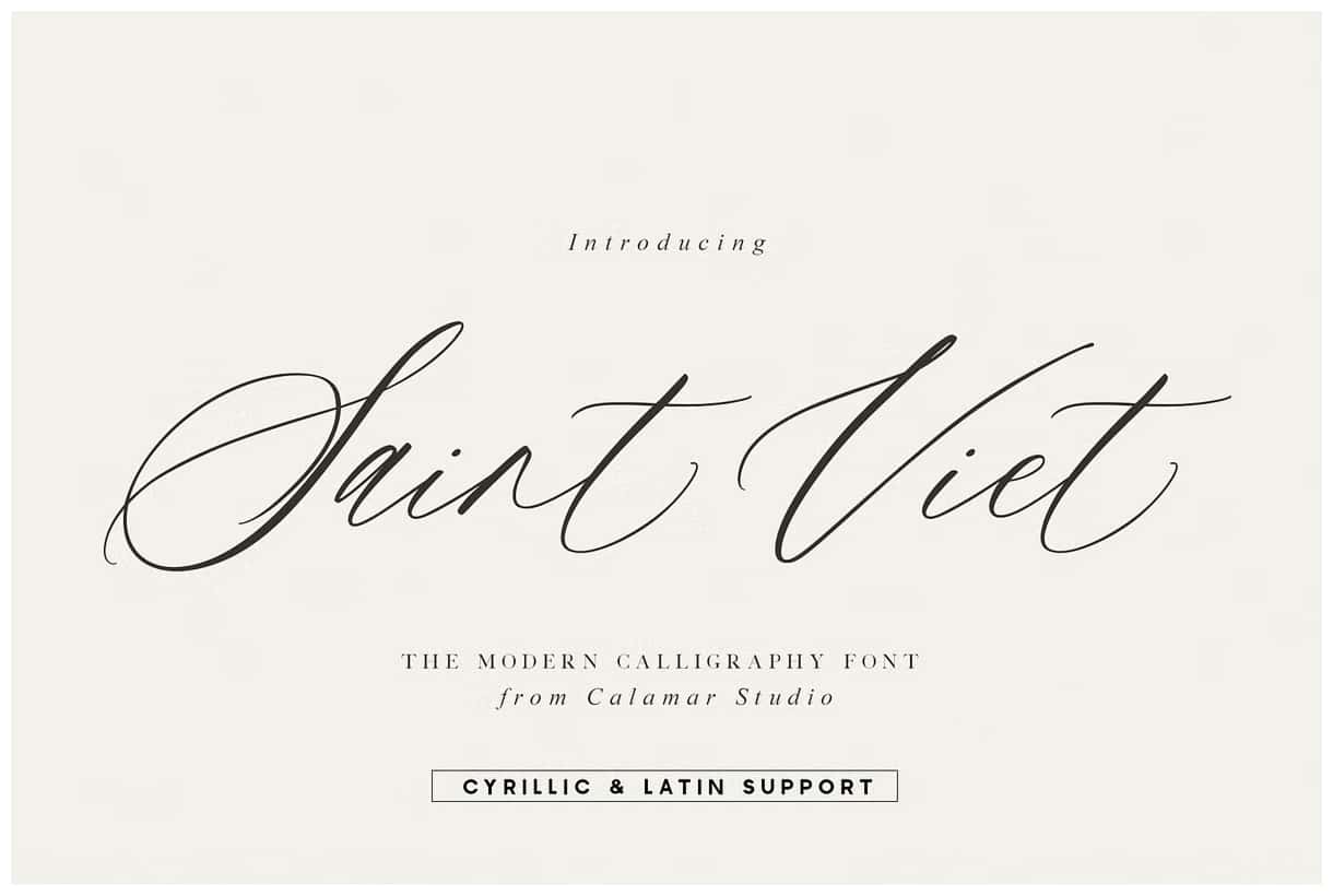 Saint Viet | Calligraphy Font - Leasted - Graphics Template Resources