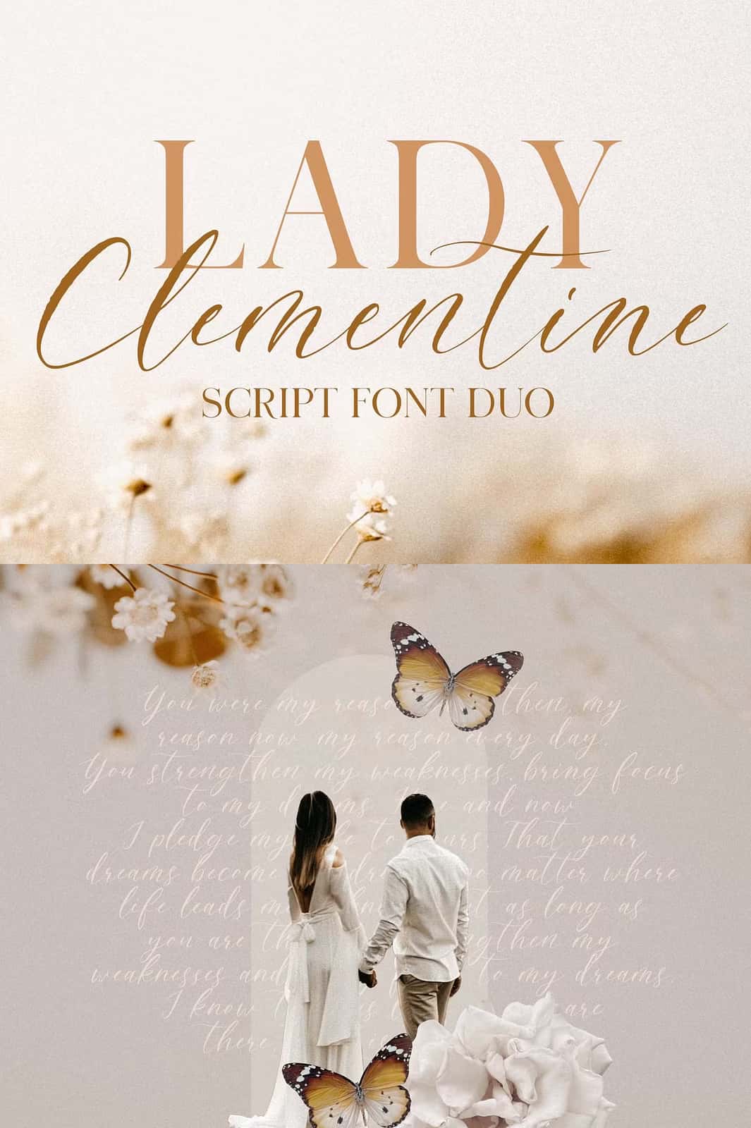 Lady Clementine wedding script fonts - Leasted - Graphics Template ...