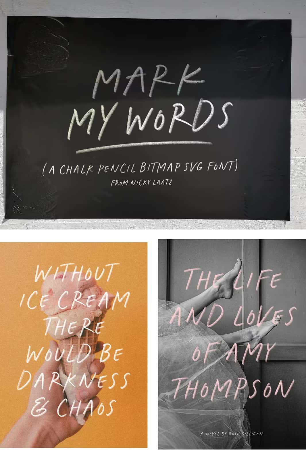 Mark My Words Bitmap SVG Font - Leasted - Graphics Template Resources