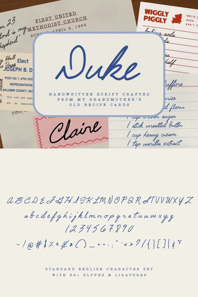 Duke Handwritten Script - Leasted - Graphics Template Resources