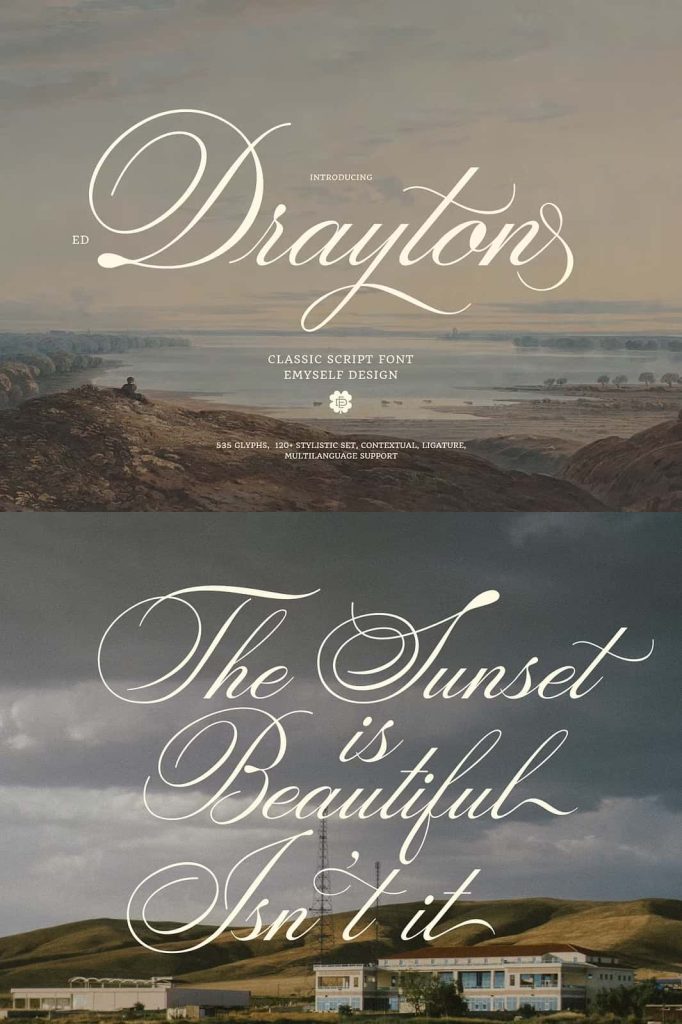 ED Drayton - Classic script - Leasted - Graphics Template Resources
