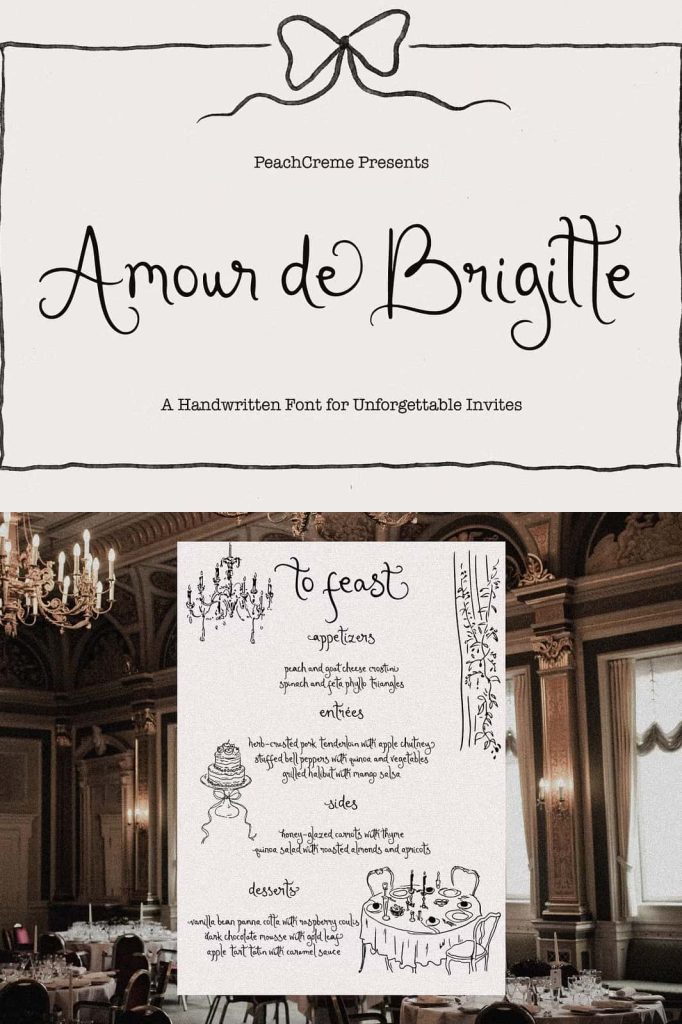 Amour de Brigitte - Quirky Font - Leasted - Graphics Template Resources