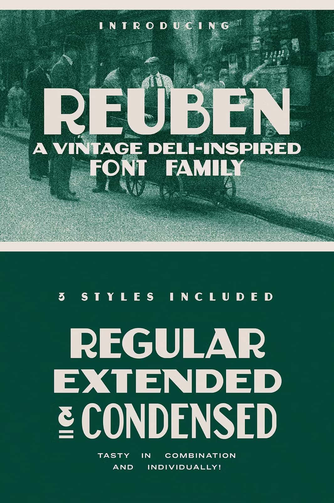 Reuben - A Vintage Display Font - Leasted - Graphics Template Resources