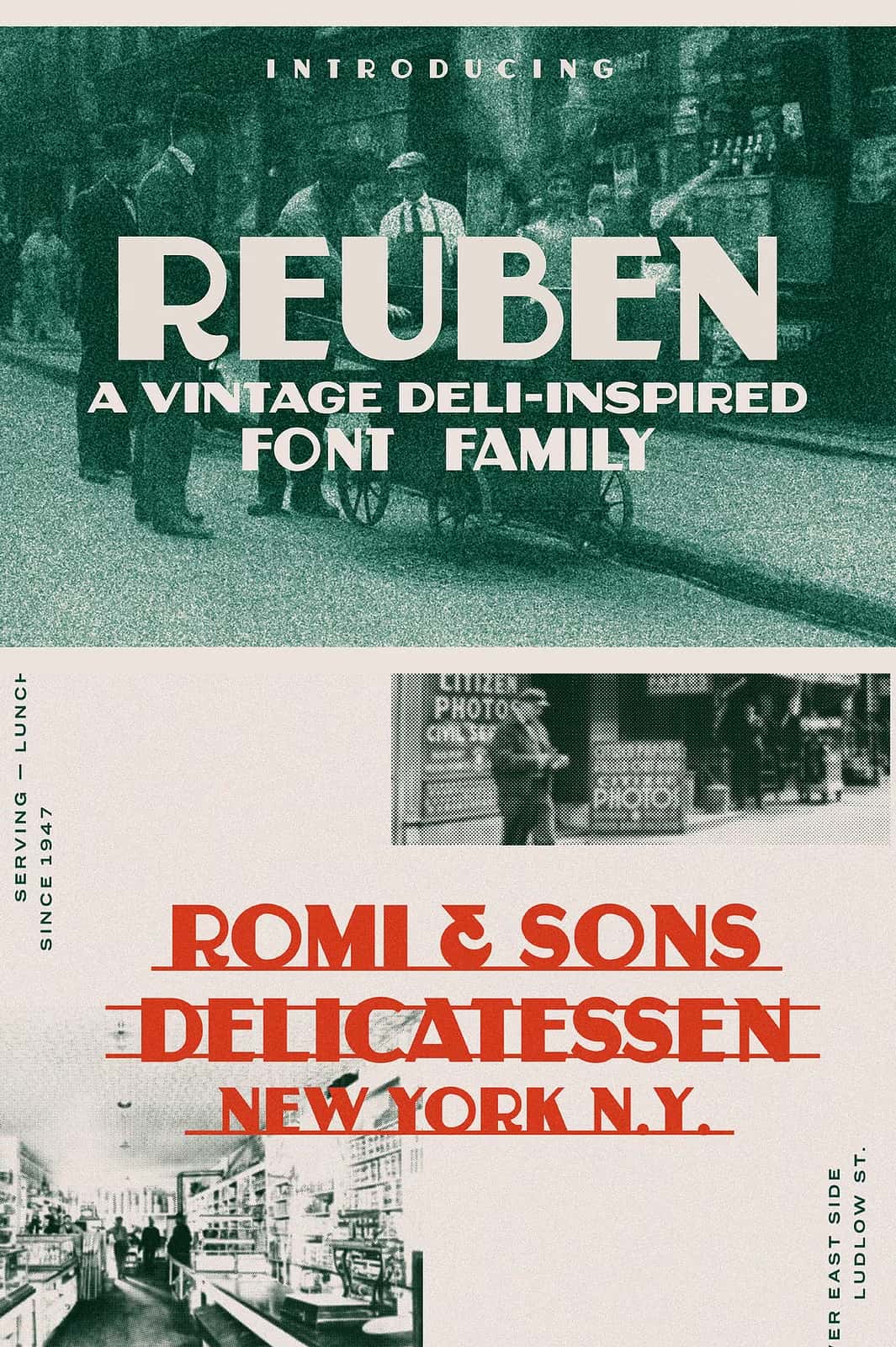 Reuben - A Vintage Display Font - Leasted - Graphics Template Resources