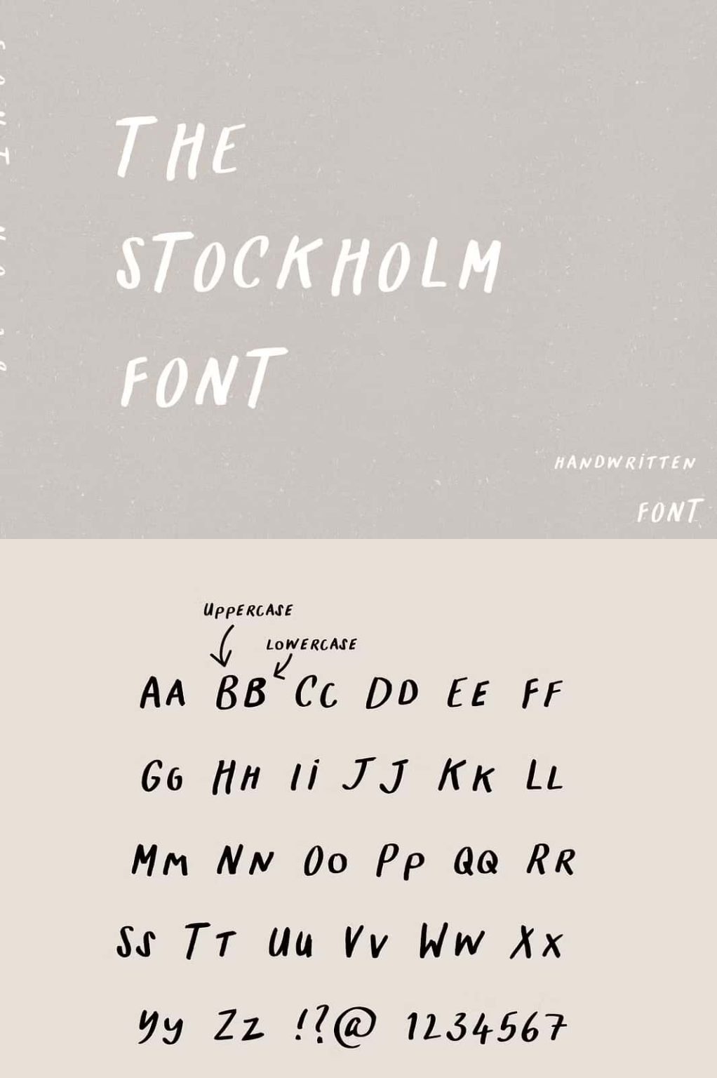 THE STOCKHOLM FONT / handwritten - Leasted - Graphics Template Resources