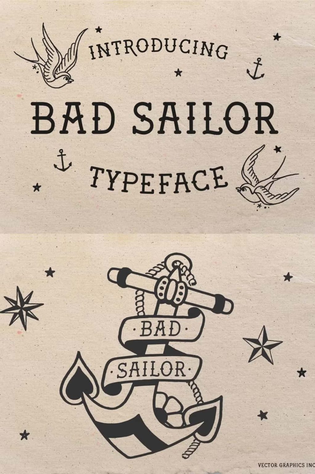 Bad Sailor Typeface - Leasted - Graphics Template Resources