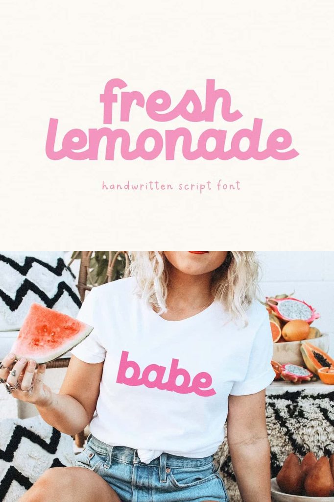 Fresh Lemonade | Script Font - Leasted - Graphics Template Resources