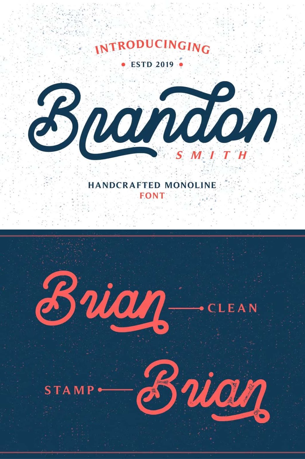 Brandon Smith - Monoline Font - Leasted - Graphics Template Resources