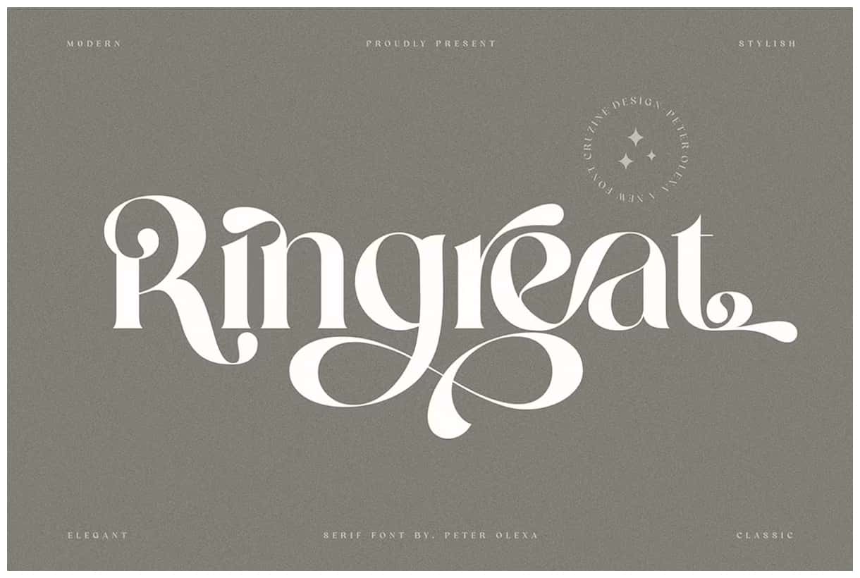 Ringreat Decorative Serif Font - Leasted - Graphics Template Resources