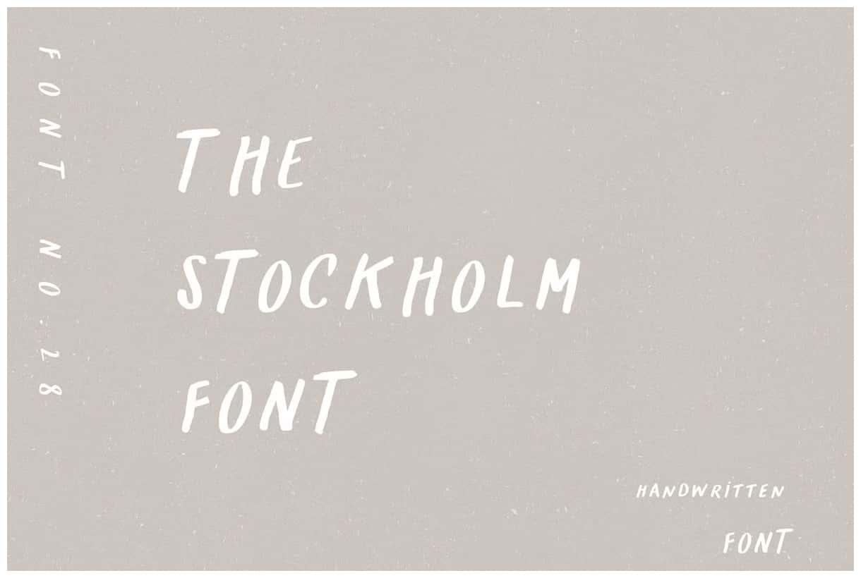 THE STOCKHOLM FONT / handwritten - Leasted - Graphics Template Resources