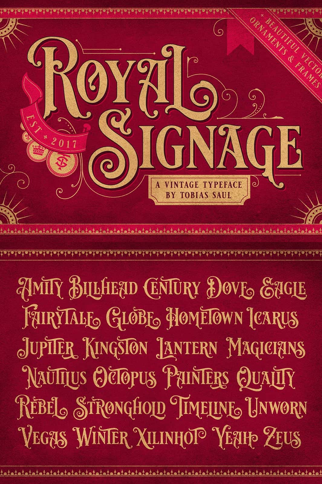 Royal Signage Typeface - Leasted - Graphics Template Resources